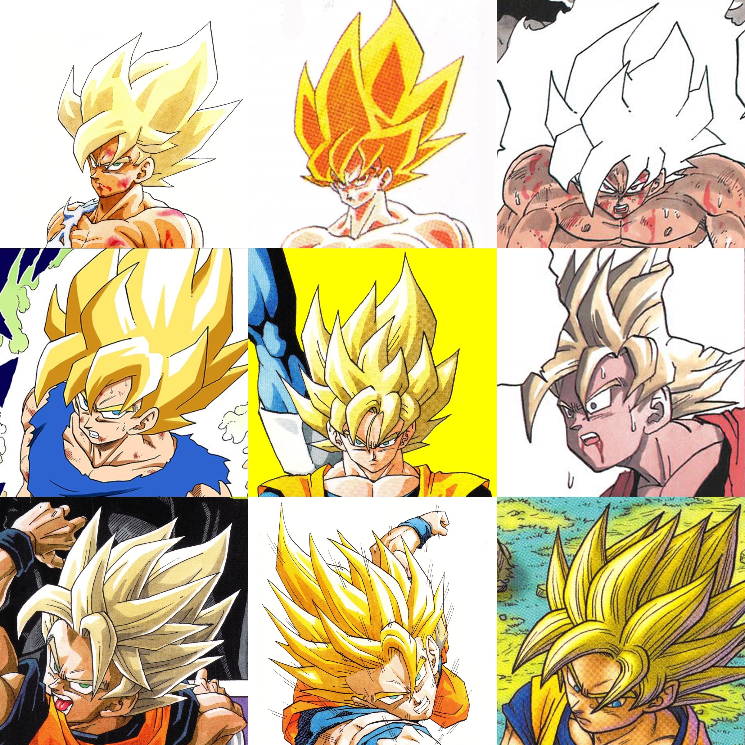 Lonely On Twitter The Different Colors And Shades For The Regular Super Saiyan Hair T