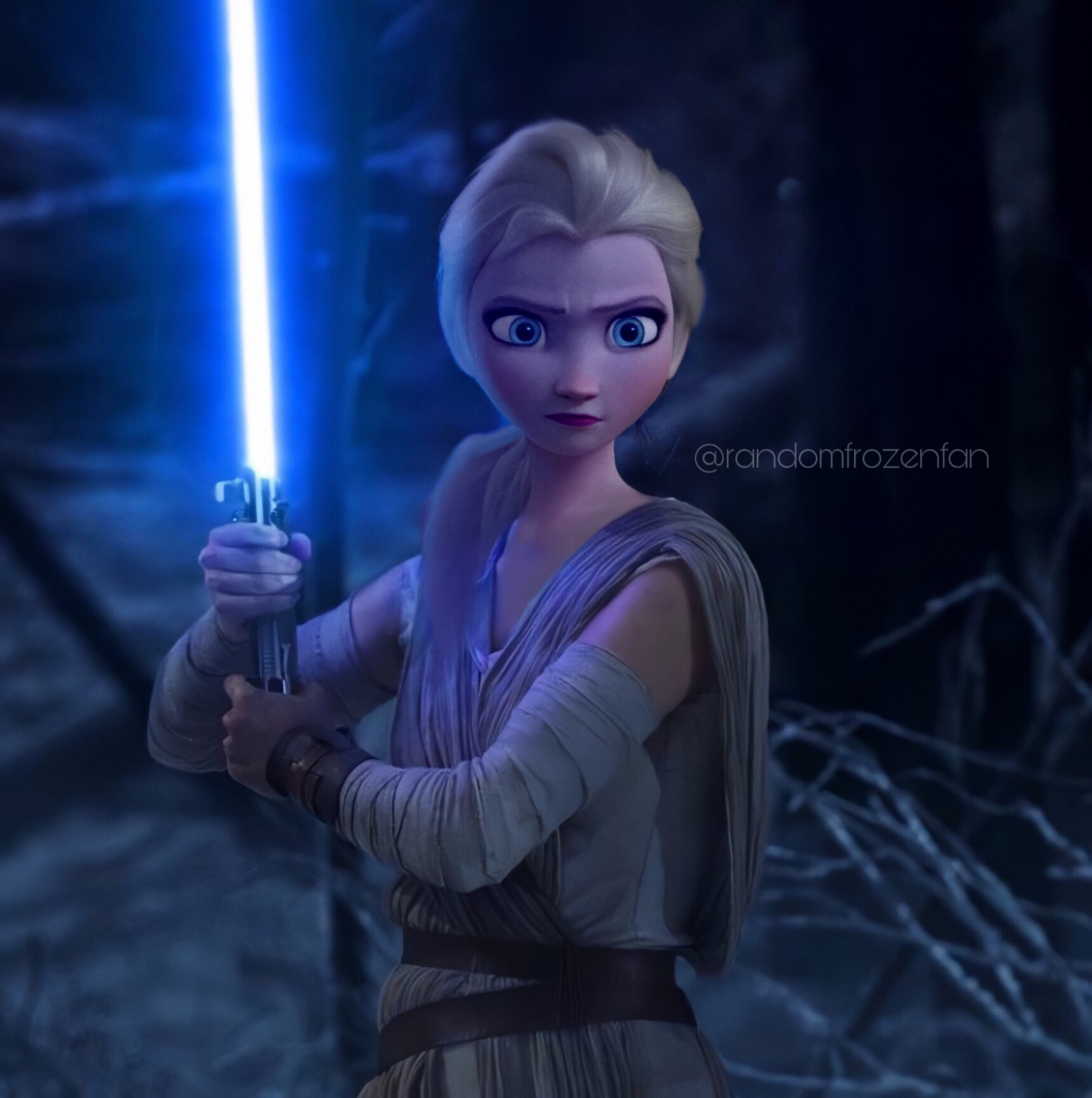 Star Wars Jedi Anna Frozen Disney Frozen Anna Pink 30 X 30cm Canvas