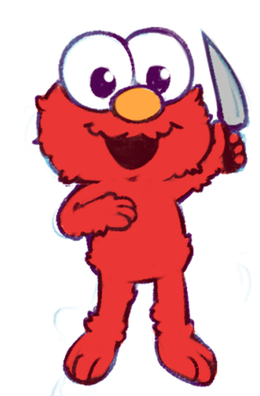 Elmo With A Knife