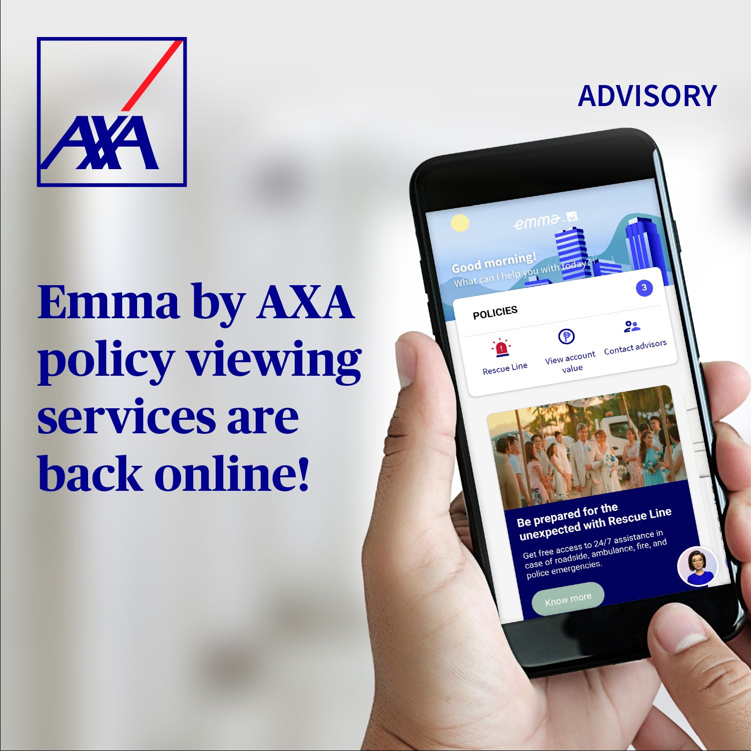 AXA Philippines on Twitter: "The Emma by AXA app and MyAXA web portal e-policy viewing services ...