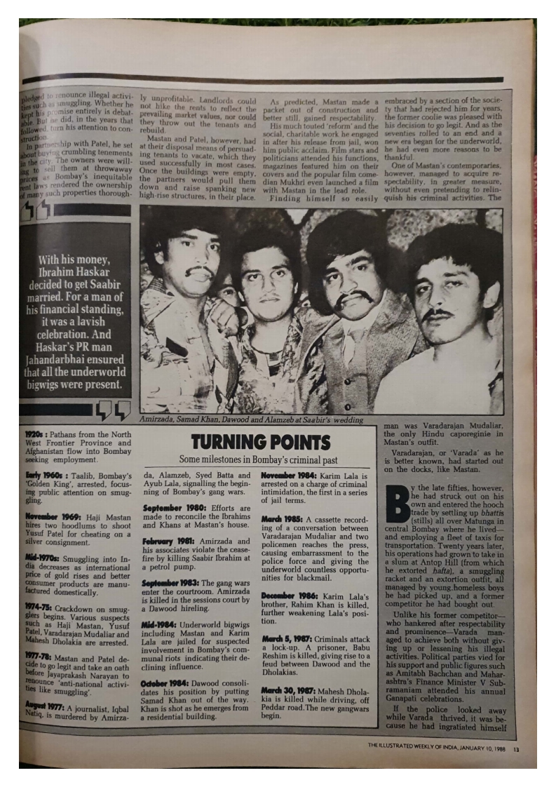 Dawood Ibrahim And Haji Mastan