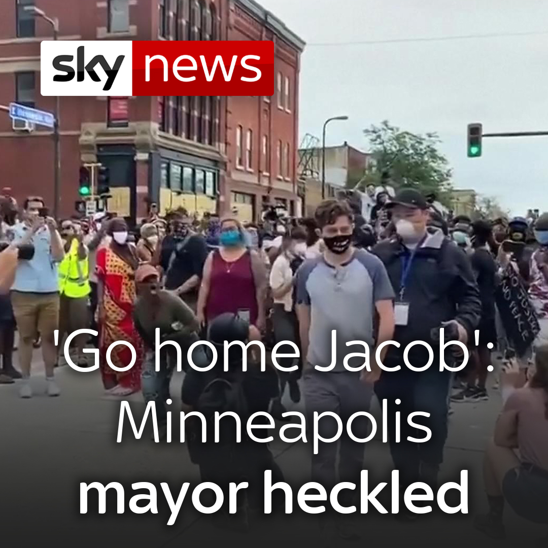 Minneapolis mayor Jacob Frey has been heckled by protesters telling him ...