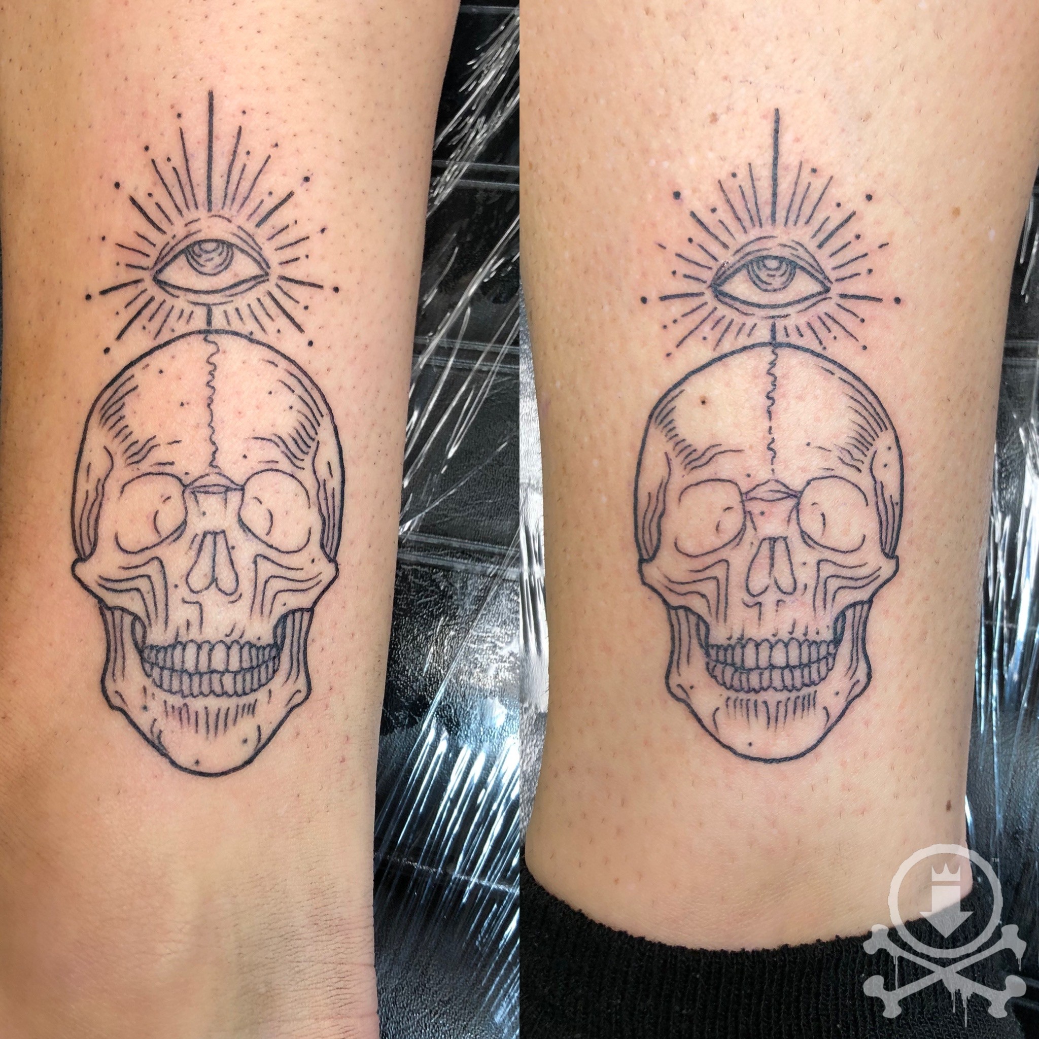 Matching Skull Tattoos