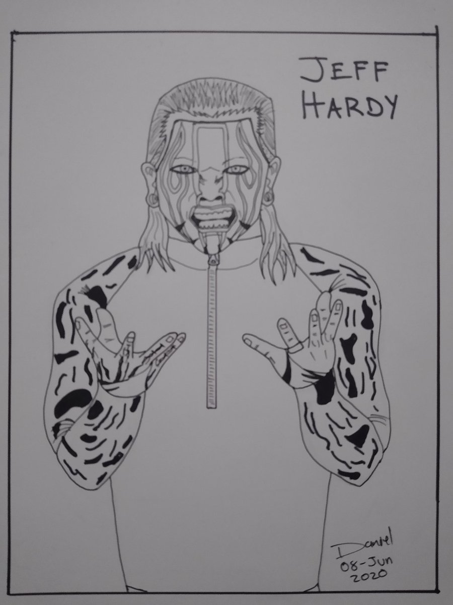 How To Draw Wwe Jeff Hardy Step By Step