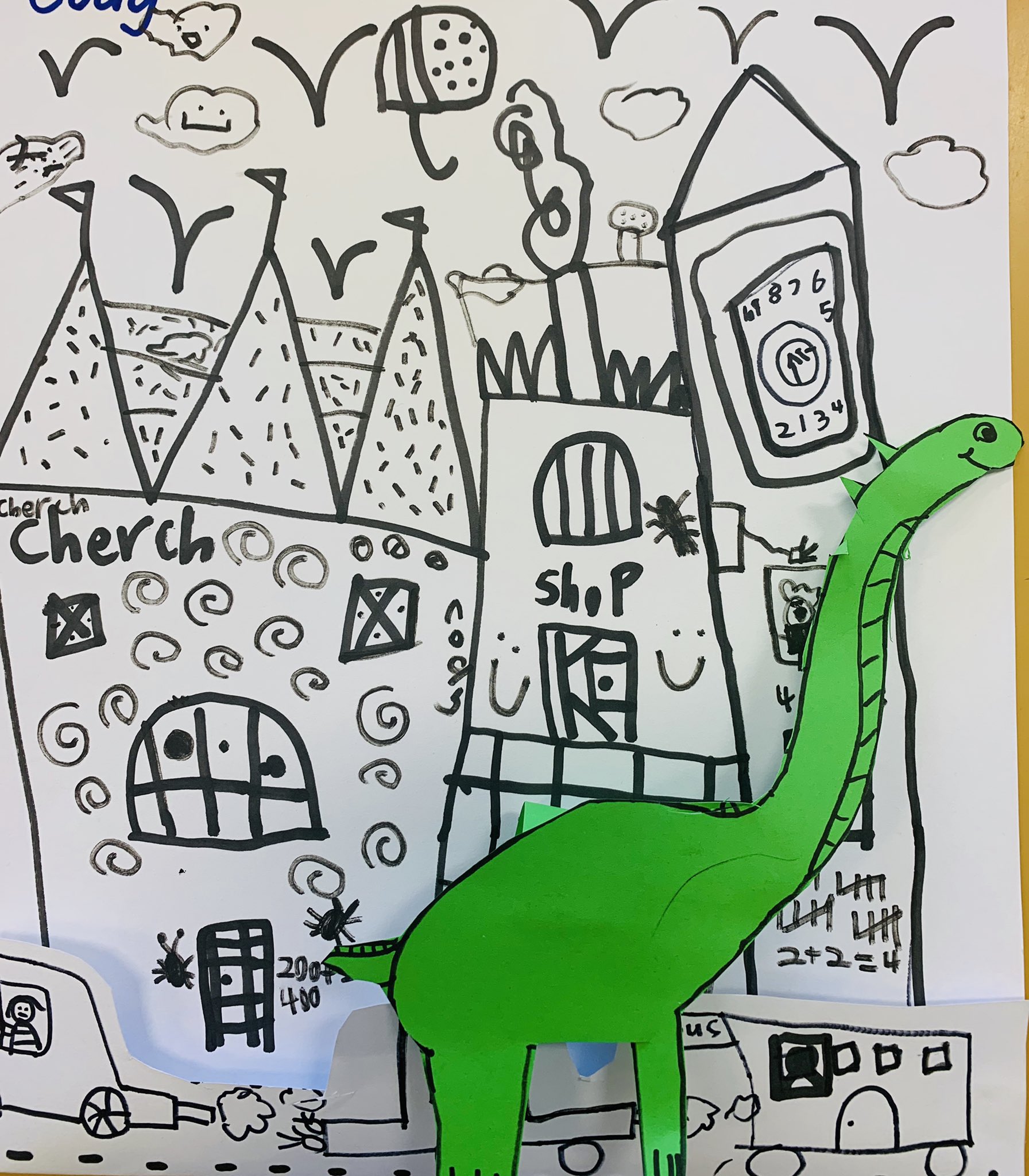 kindergarten to 2 art ideas on Twitter: "If the dinosaurs came back # ...