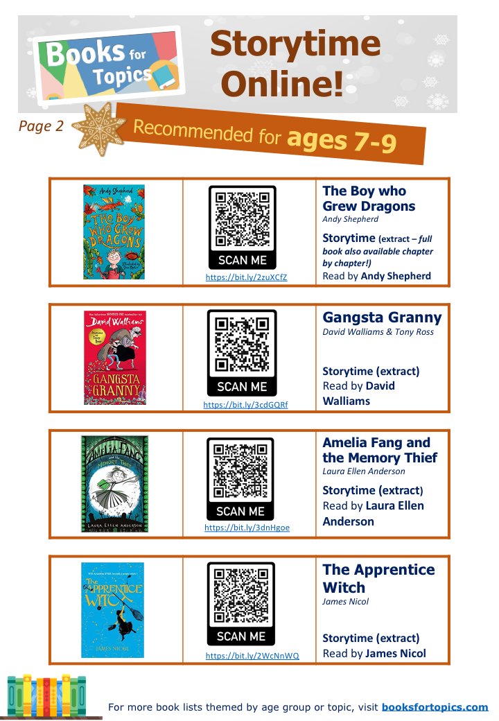 BooksForTopics on Twitter: "Storytime Online: Ages 7-9 https://t.co ...