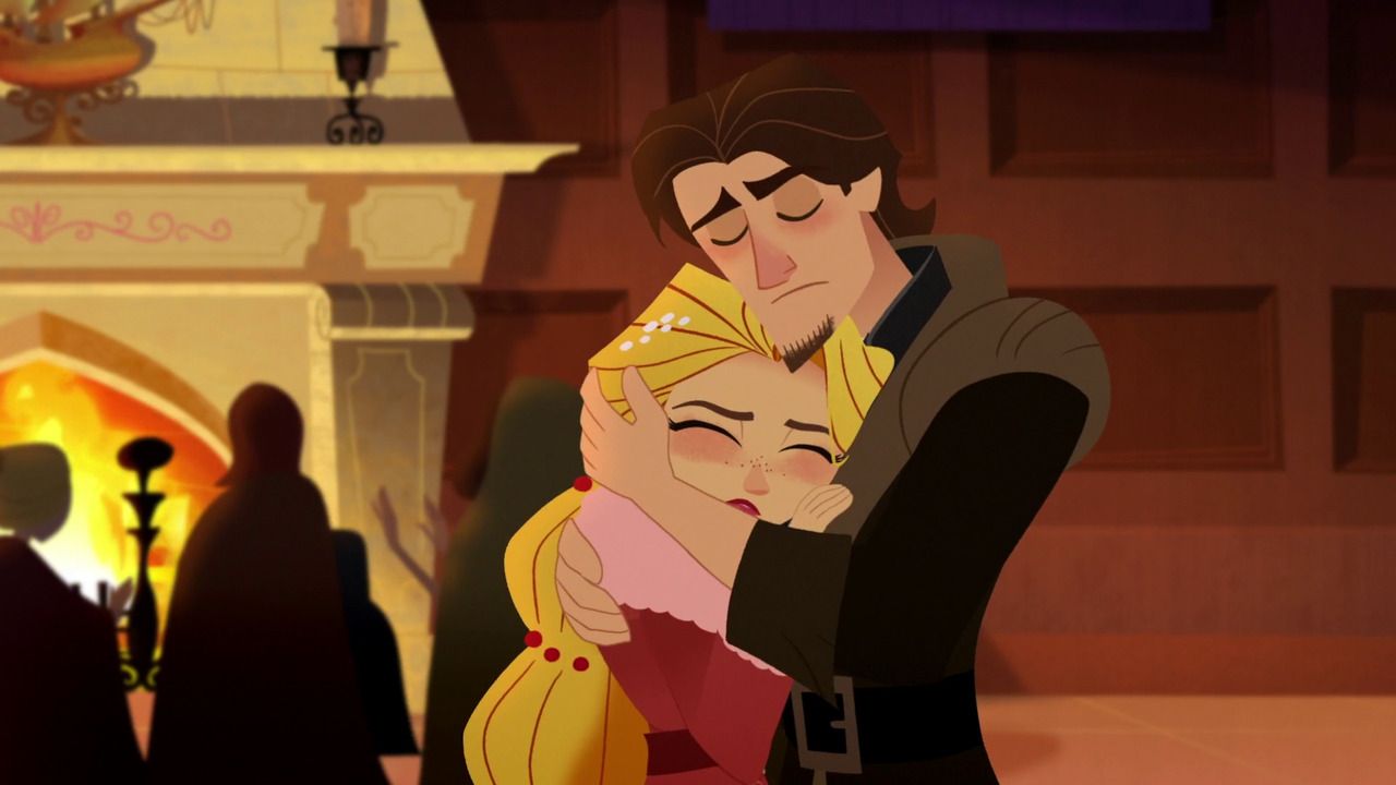 Rapunzel And Eugene Hug