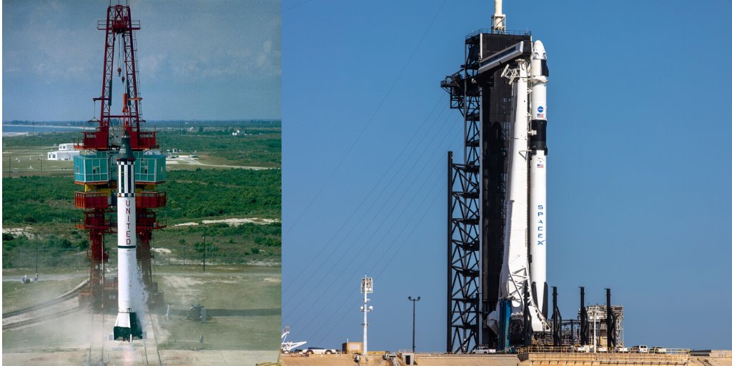 A Thread from @NatGeo: "Then and Now (Photo credit: @NASA) 1961: The ...