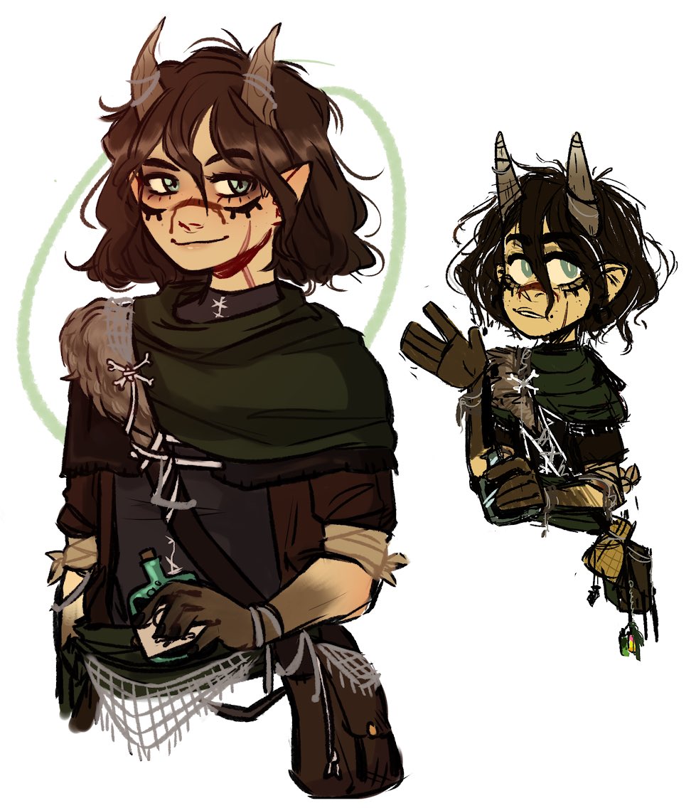 ダンデ「felt like redrawing my first ever dnd ch」|teddy 🖤のイラスト