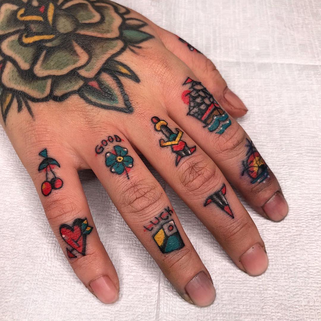 Traditional Finger Tattoos