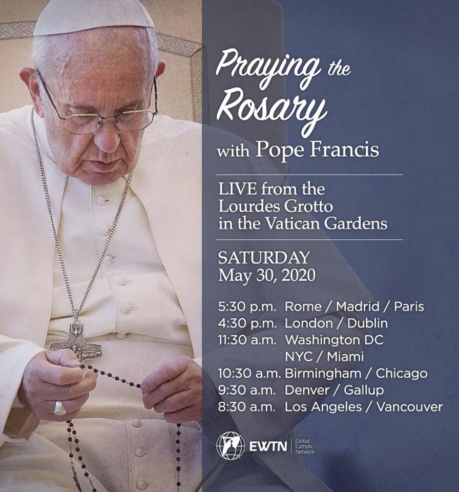 Pope Francis Praying Rosary