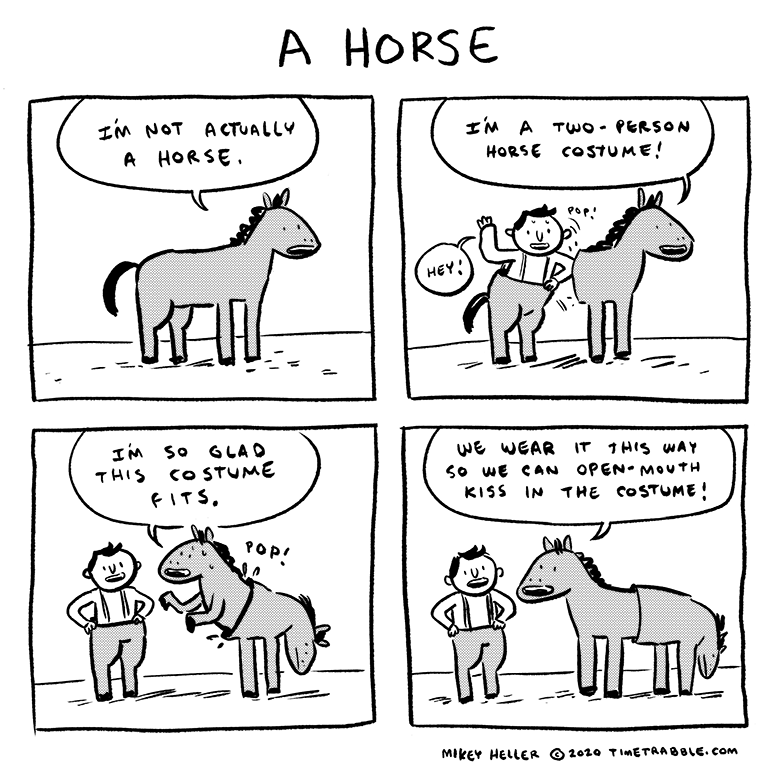 「i drew a comic about a horse 」Mikey Hellerの漫画