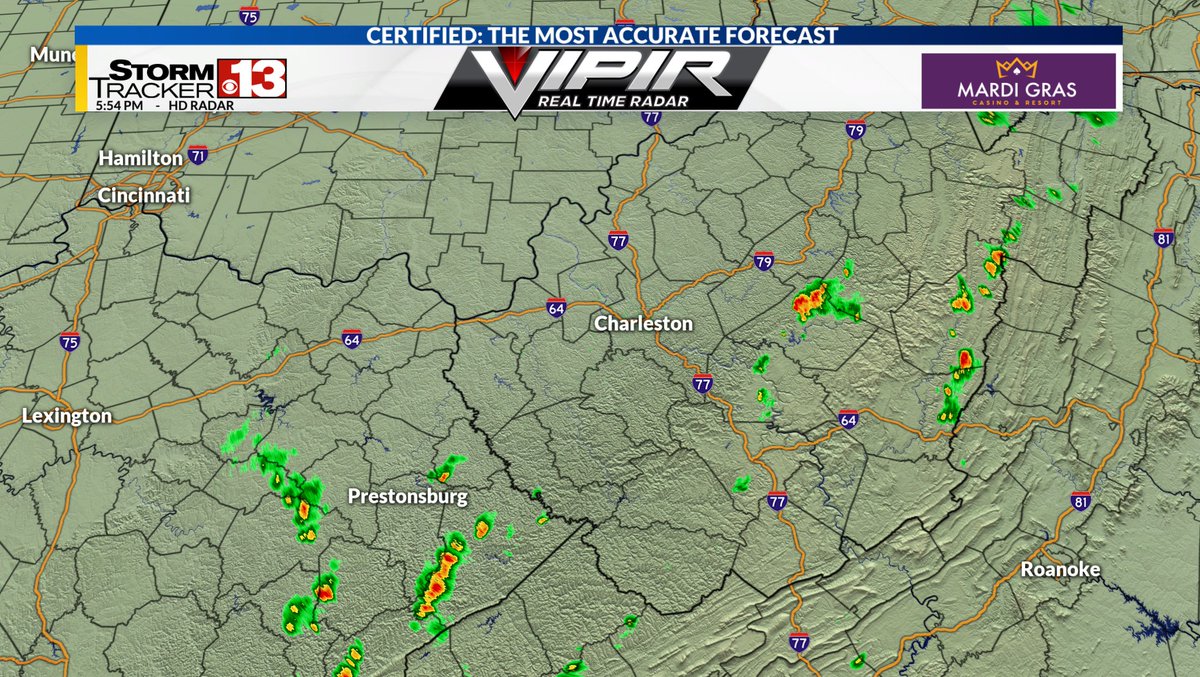 Here's the VIPIR Radar at 5:55pm and where our Future Radar places the ...