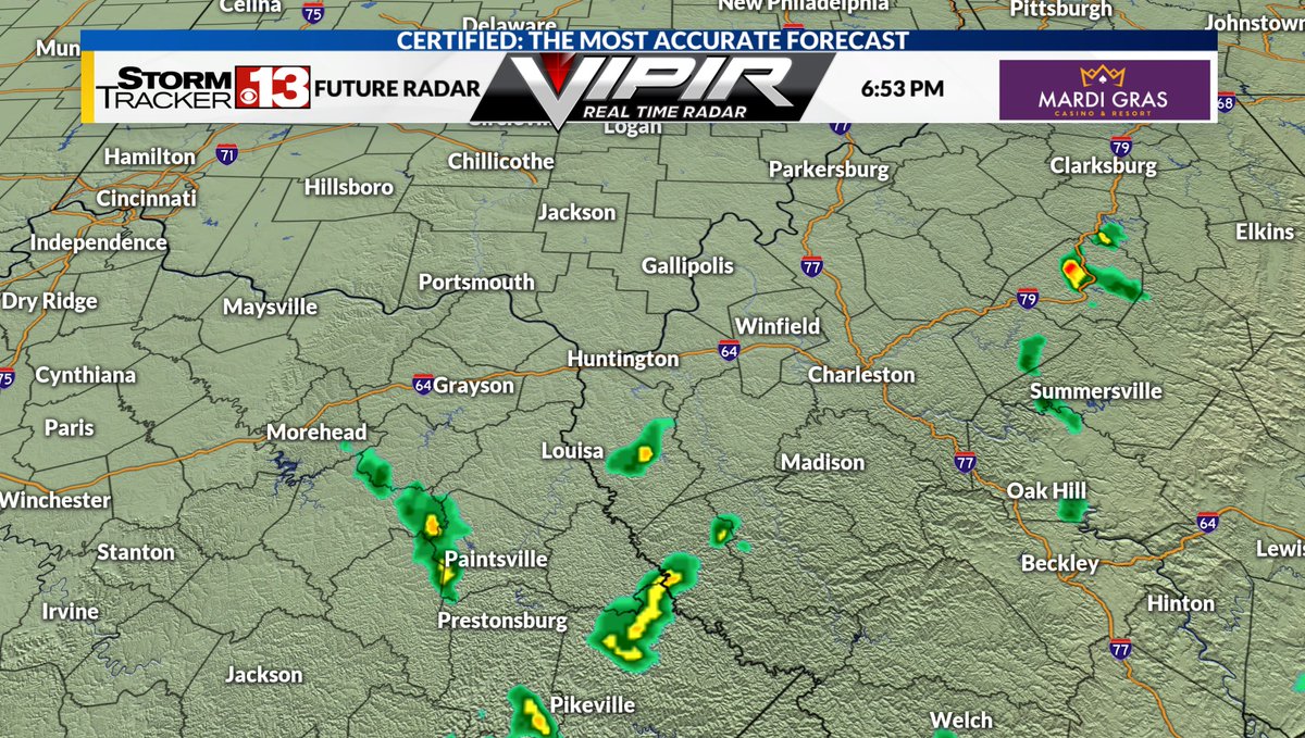 Here's the VIPIR Radar at 5:55pm and where our Future Radar places the ...