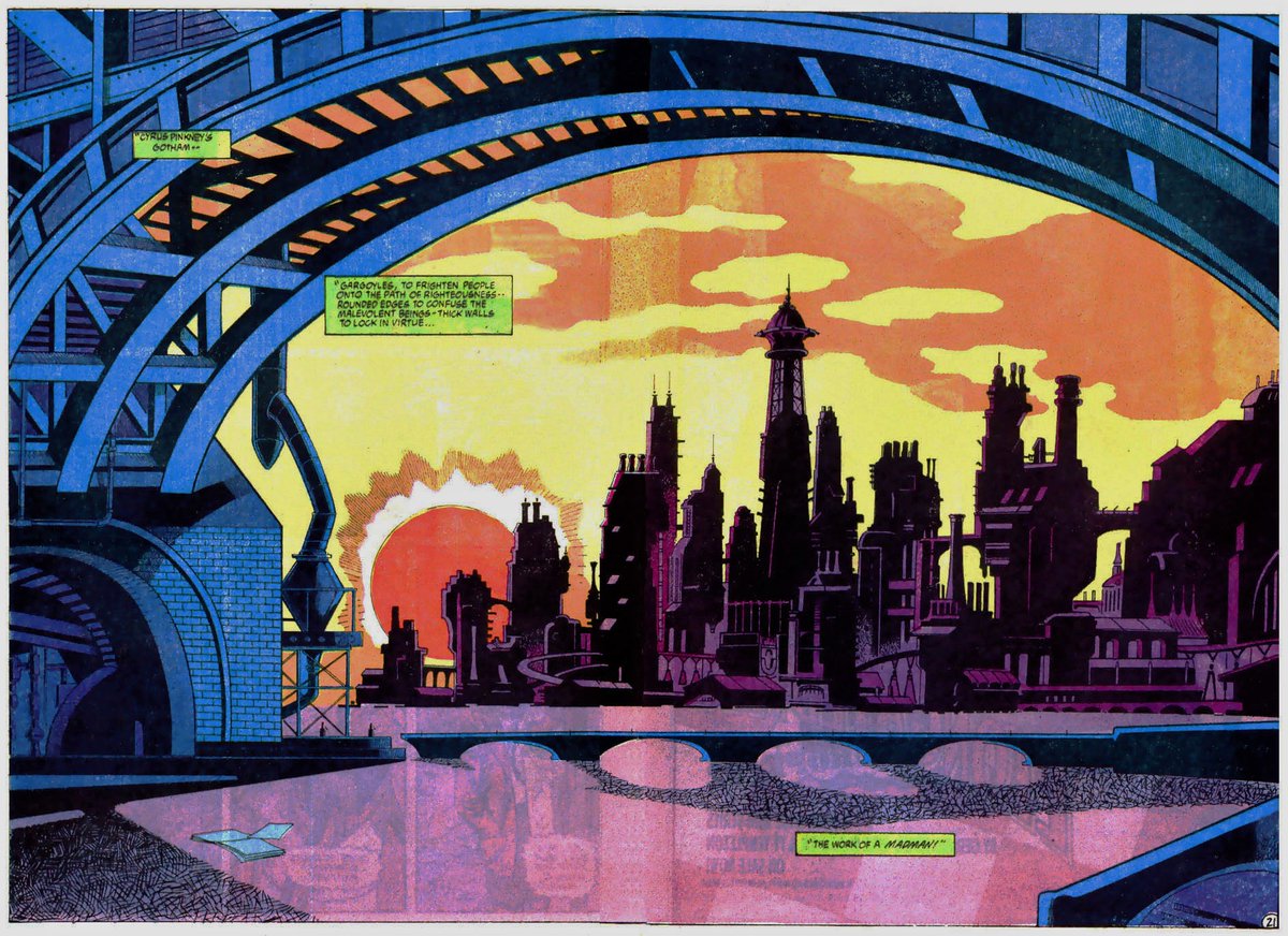 Comic Gotham City Skyline
