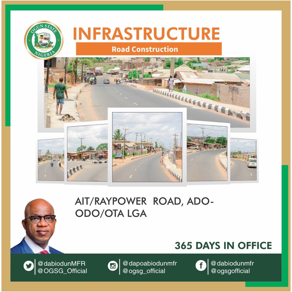 Ogun State Government - OGSG on Twitter: "#DapoAbiodun365Days…