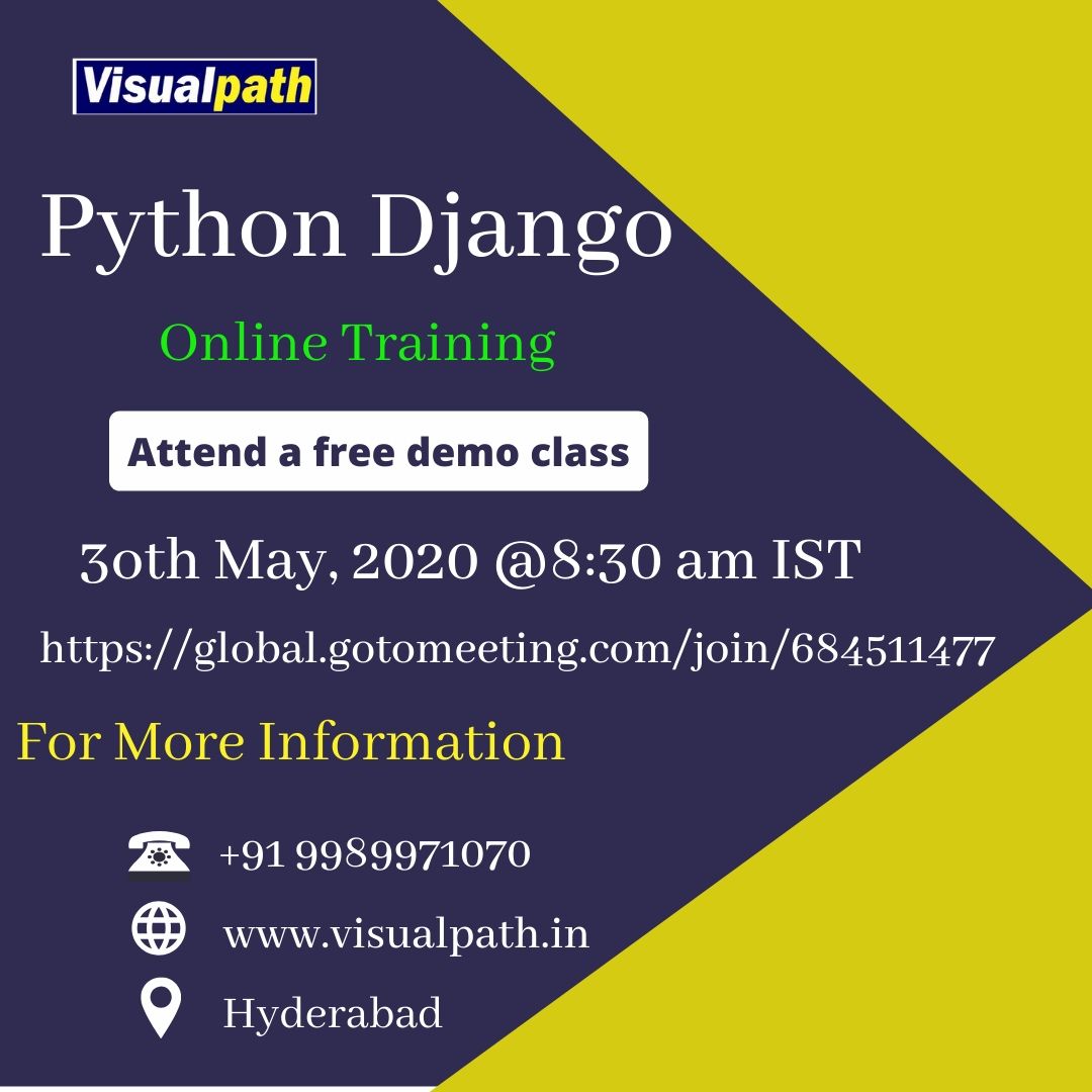 Visualpath On Twitter Attend A Free Demo Class On Pythondjango Online Course By 30th May