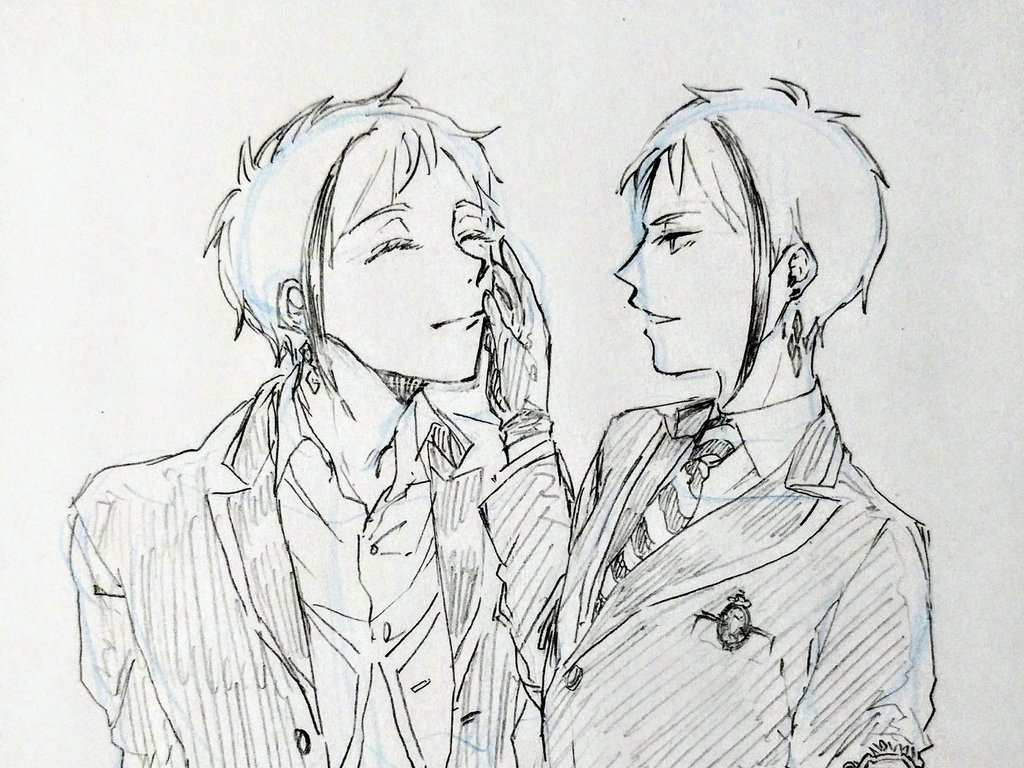 ツイステ「#ツイステファンアート 塗り絵状態の? 」林檎の漫画