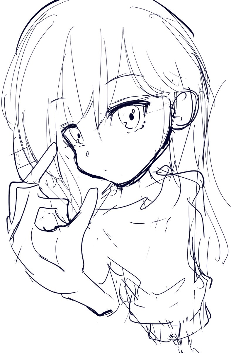 「ラフ練習? 描けば描くほど欠点が見えて気持ちがブレイク??? #絵描きさんと繋がりたい #イラスト好きな人と繋がりたい」すんすん＠アイコン ...