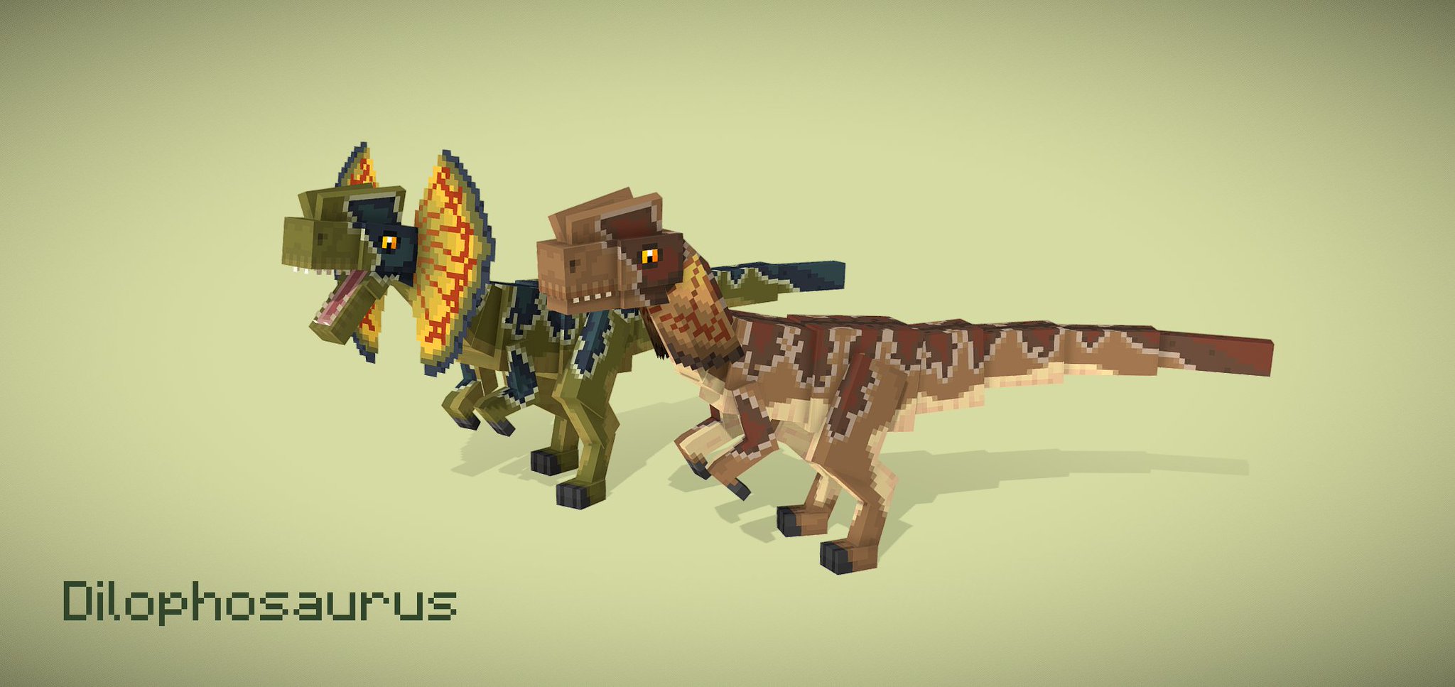 Gona on Twitter: "Dilophosaurus 🦖 #Minecraft #Blockbench…