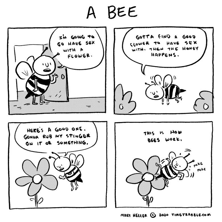 「i drew a comic about a bee 」Mikey Hellerの漫画