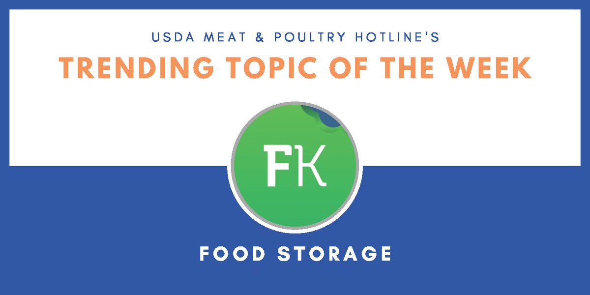 RT USDAFoodSafety: Q: Storing food has become more difficult since the ...