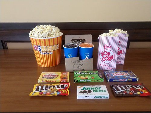 Movie Popcorn And Soda And Candy
