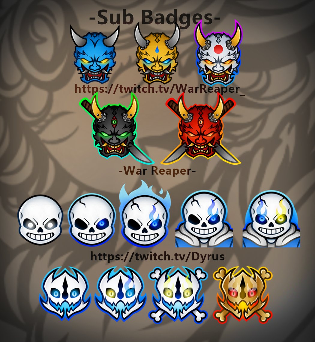 Cheer Bit Badges 10x Cute Skeleton Grim Reaper Twitch Sub Badges Art ...