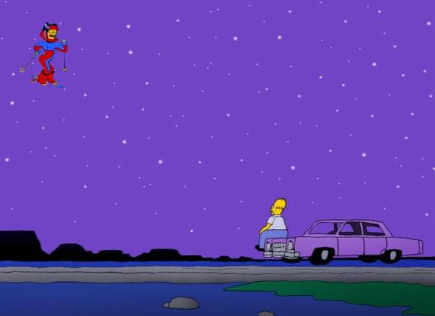 Looking Up Sky In The Simpsons