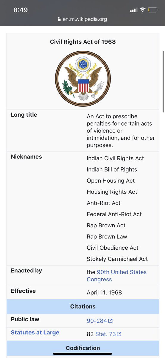 Indian Civil Rights Act Of 1968