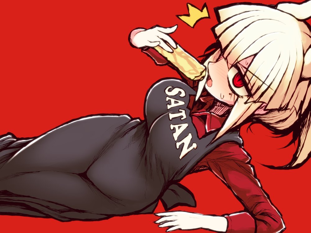 ルシファー(Helltaker) 「地獄のCEOルシファー様 #Helltaker #同人作家さんの描け麻雀 」|クレセント＠skebリク募集中のイラスト