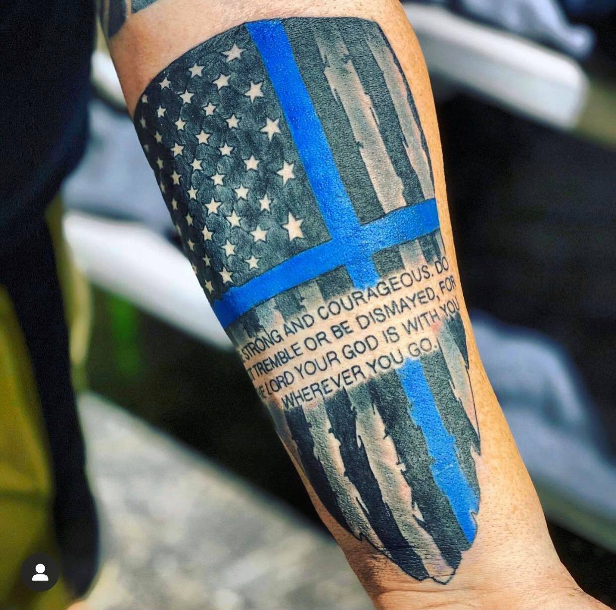 Law Enforcement Flag Tattoos 47 Amazing Police Tattoos For Men