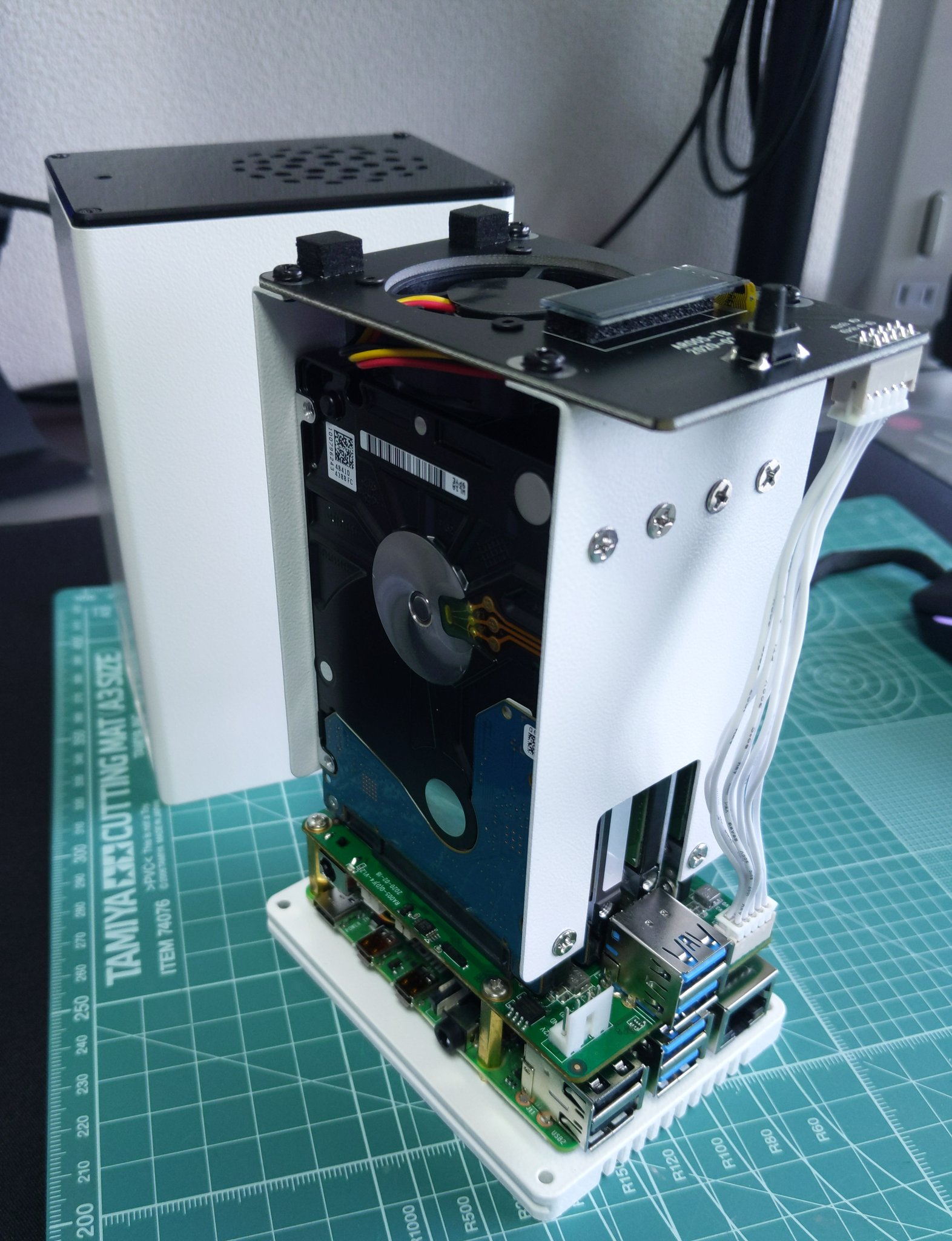 Raspberry Pi SATA NAS Kit QUAD SATA HAT KIT Dengan Mudah