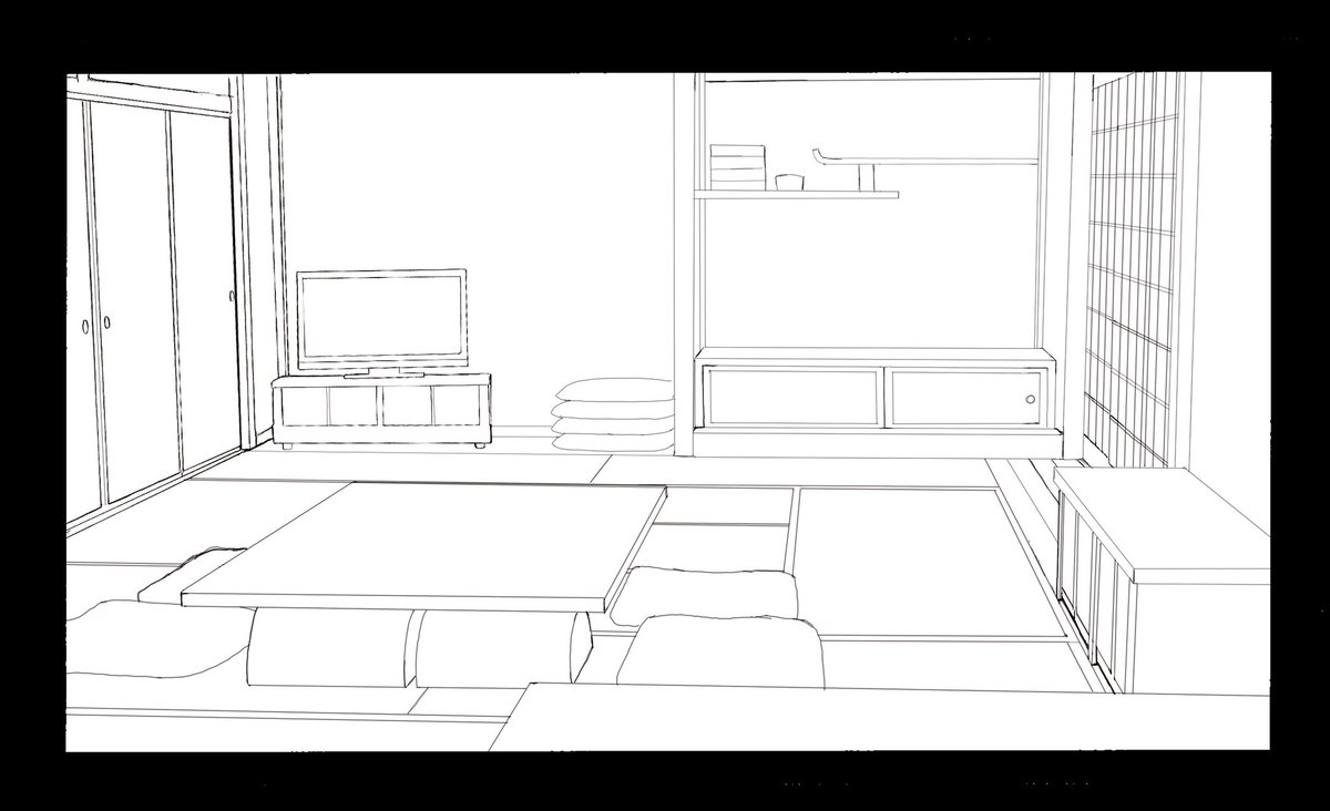 「キャラ配置で何とか出来るだろうけど、 もう少しパース圧縮感が欲しい… 」mafty@C105日曜西あ65bの漫画