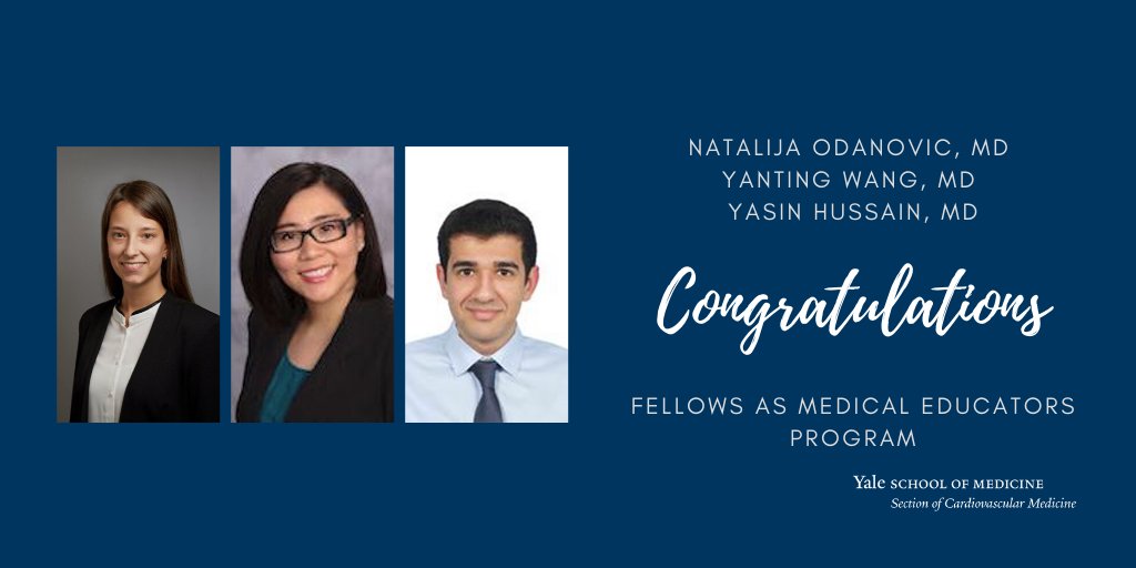 yalecardiology on Twitter: "Incredibly proud of our three fellows who were selected for the ...