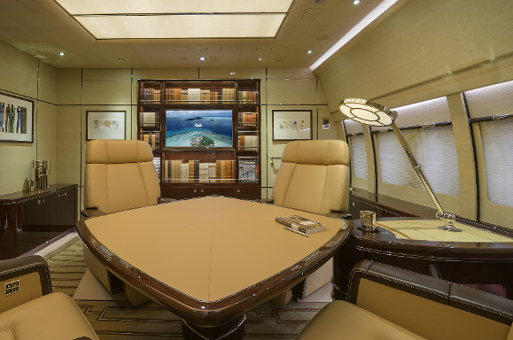 Inside the huge private jet dubbed ‘the flying palace' with a walk-in ...