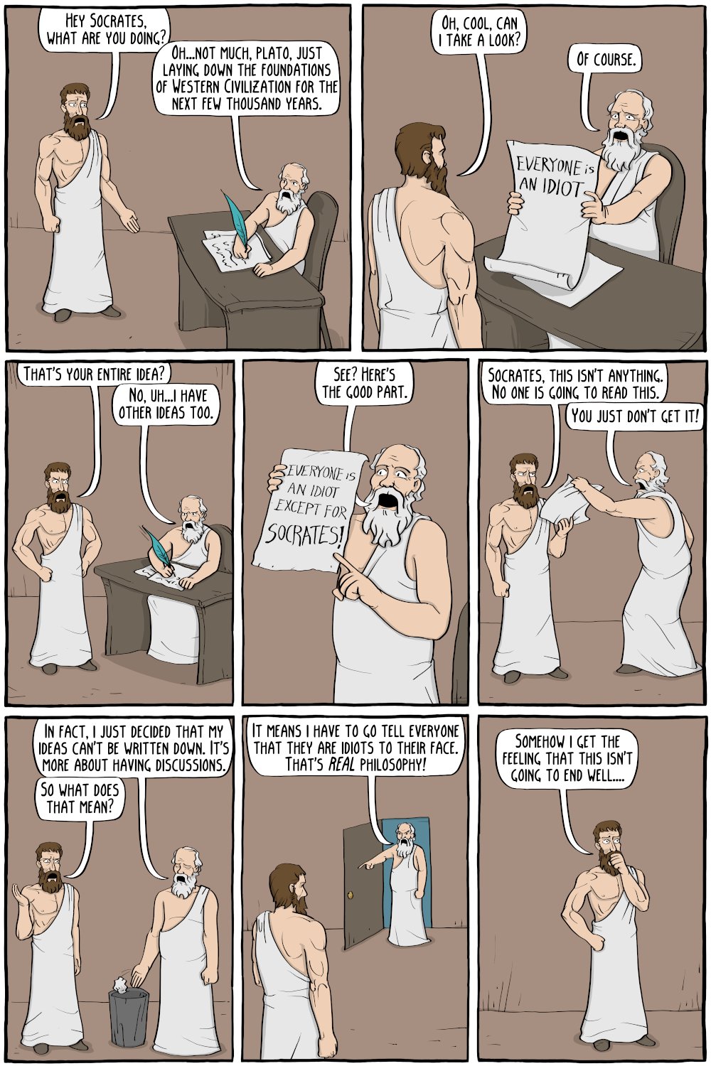 Aristotle And Plato Comic