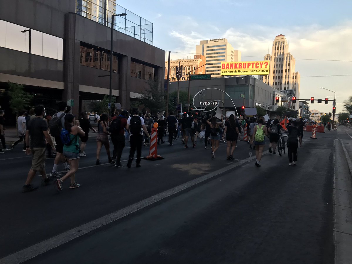 Thread by @PerryVandell: Hundreds of people are marching down ...