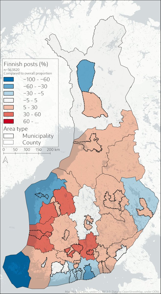 Finnish Language Map