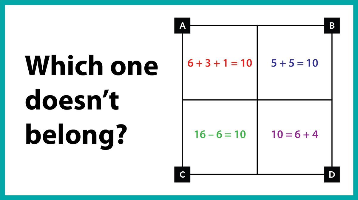 Math Learning Center on Twitter: "#FirstGrade Activity: Which One Doesn ...