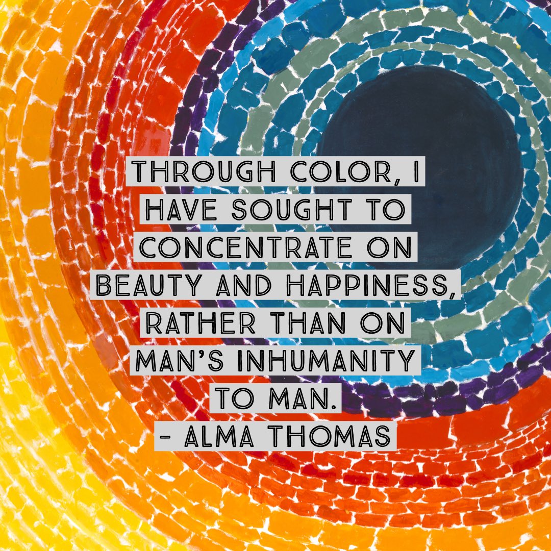 DailyArt on Twitter: "💛 🏿 African-American artist Alma Thomas (1891 ...