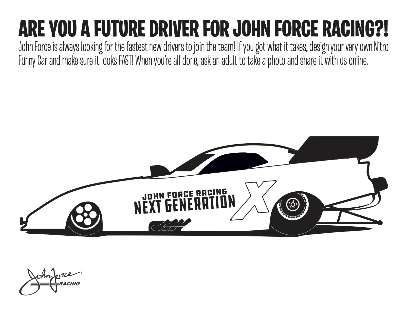 John Force Logo All American John Force Of Power Peak Performance