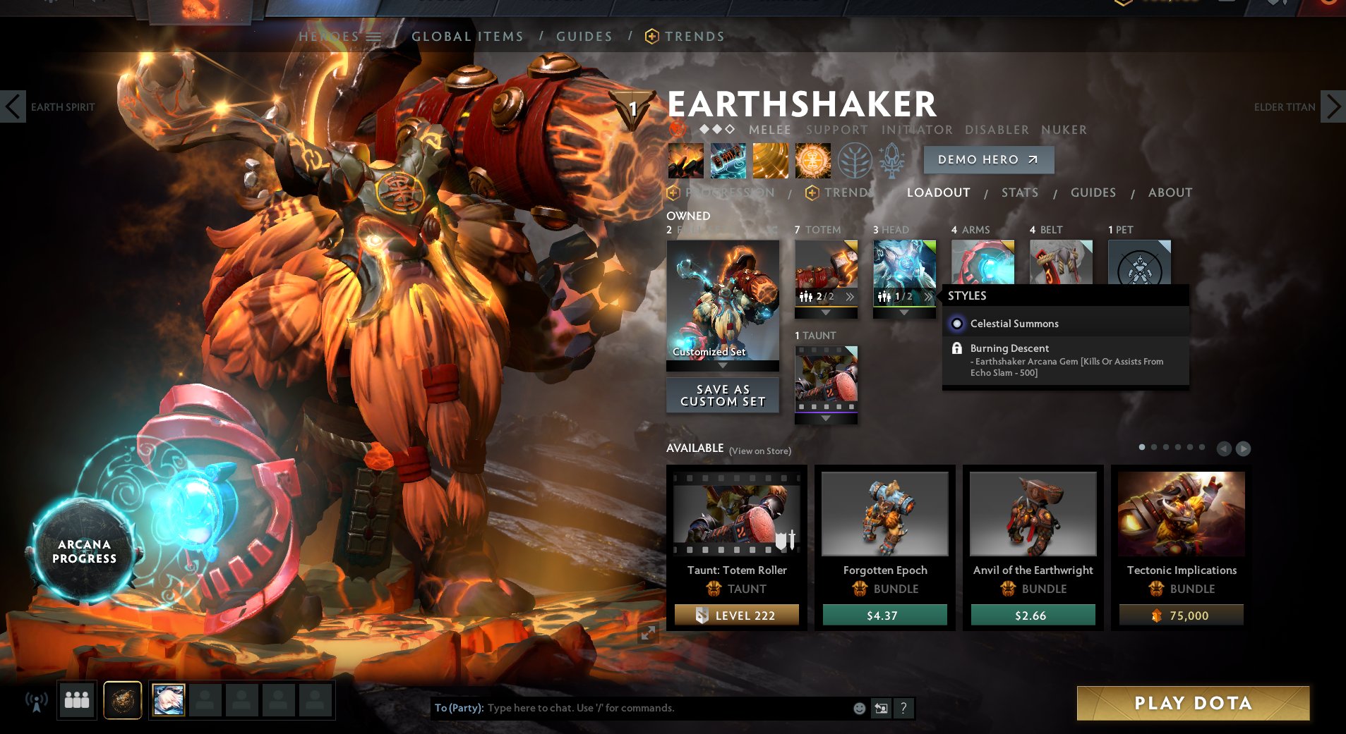 Dota 2 Earthshaker Set