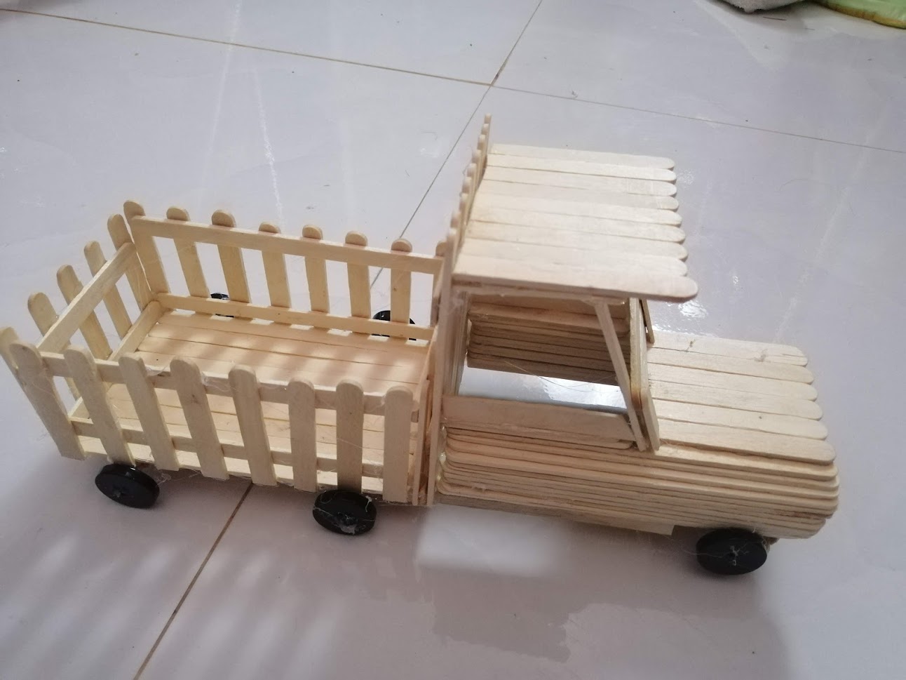 Truck Made Out Of Popsicle Sticks Truck & Van Playset Plan | 4x8ft