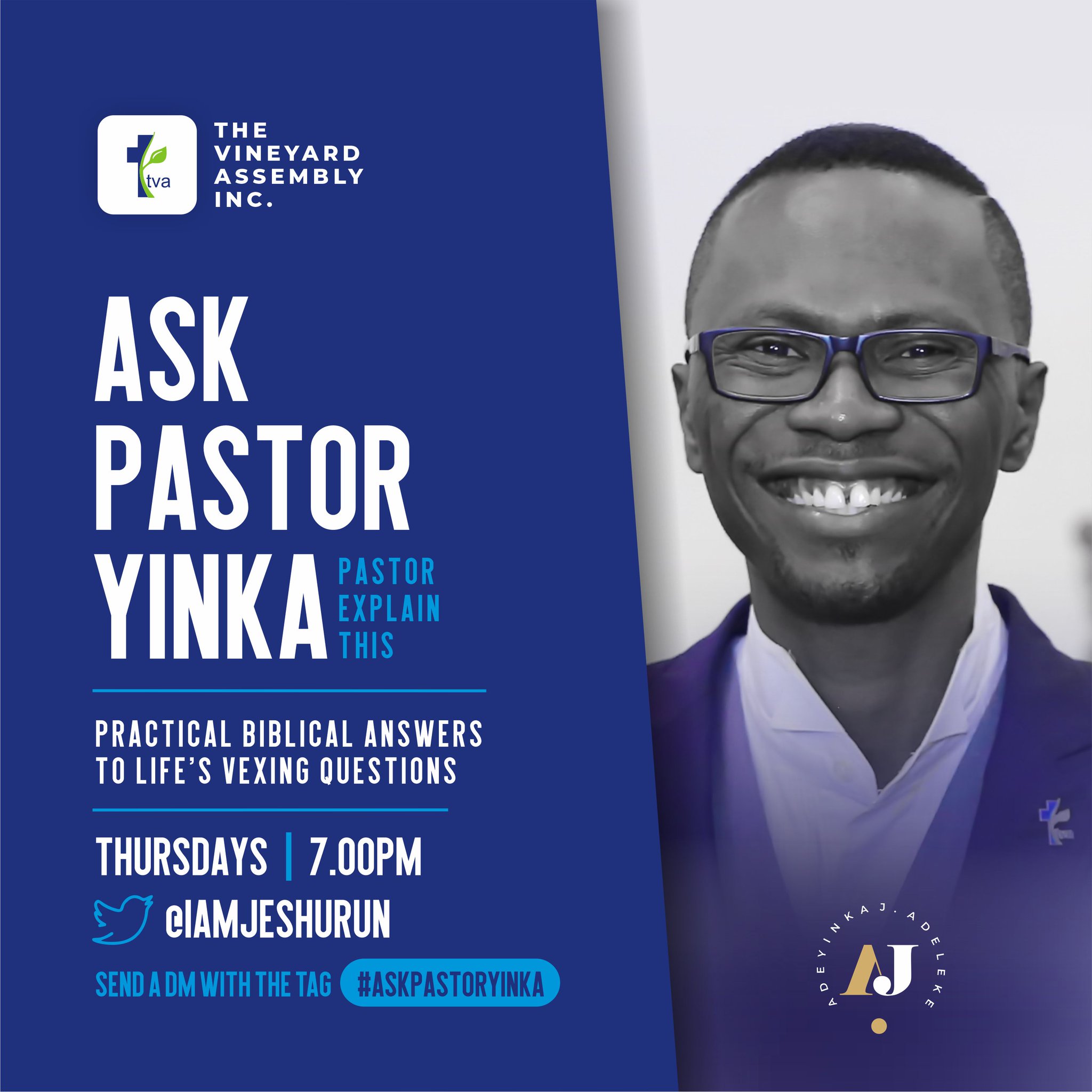 Adeyinka J. Adeleke on Twitter: "1. Hello, and welcome to another episode of #AskPastorYinka ...