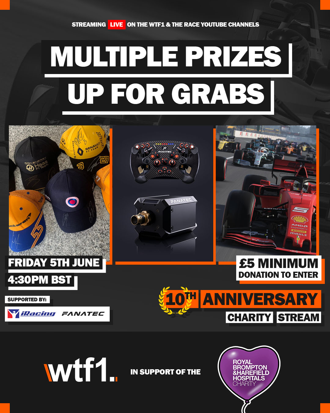 WTF1 on Twitter: "THE GRAND PRIZE! 🤤 This @Fanatec Podium Wheel is available to win in our 10th ...