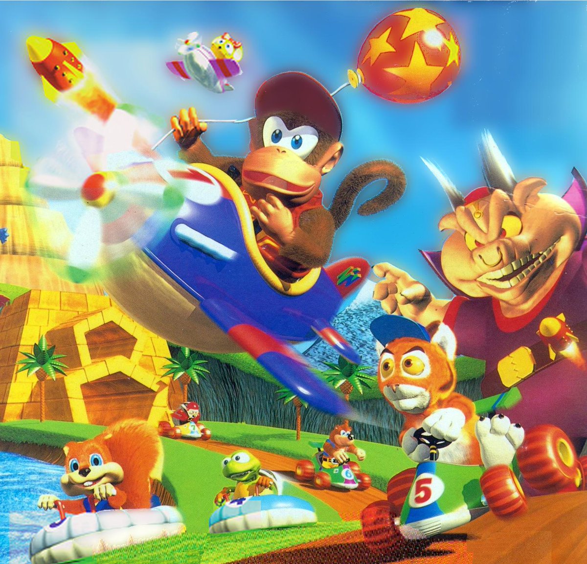 Critica a la actuación de voz de Diddy Kong Racing de N64 (1997 ...