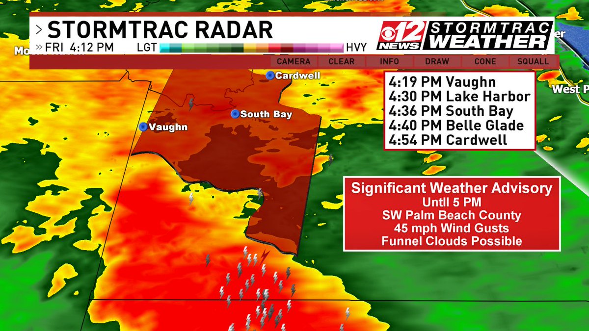 Significant Weather Advisory reissued for Southwest Palm Beach County ...