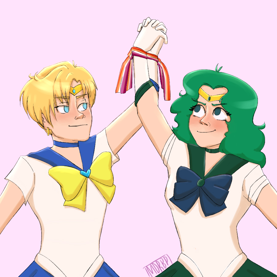 Robin *Commissions are open* on Twitter: "first pride month drawing #sailormoon (ship request ...