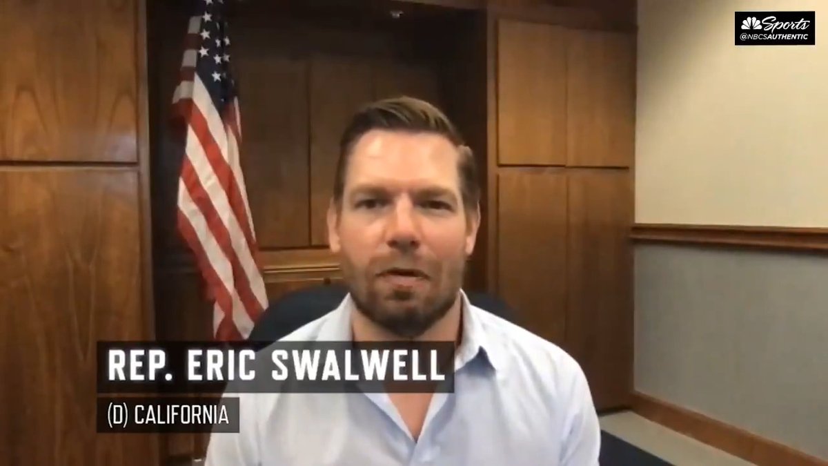 Rep. Eric Swalwell talks about the importance of sport figures like ...